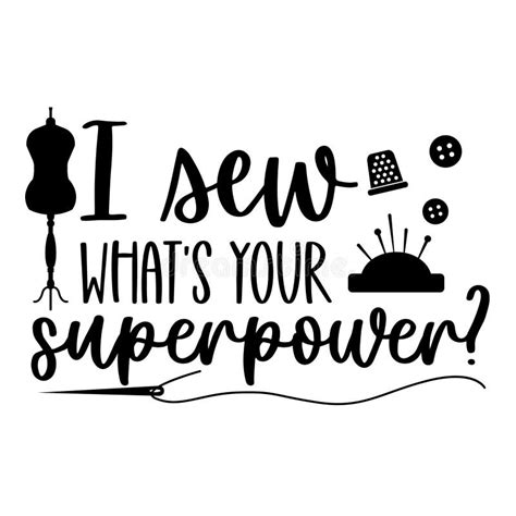 Sewing Inspirational Vector Hand Drawn Typography Poster T Shirt Calligraphic Design Stock