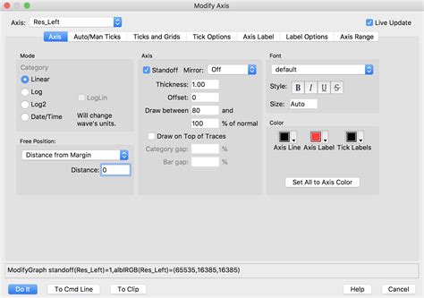 axis settings