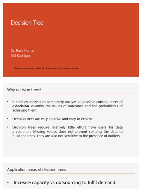 Session 17 Decision Tree Pdf Applied Mathematics Machine Learning