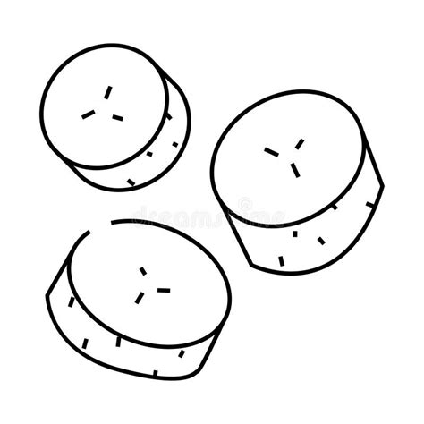 Sliced Cucumber Line Icon Vector Illustration Stock Illustration Illustration Of Food Slice