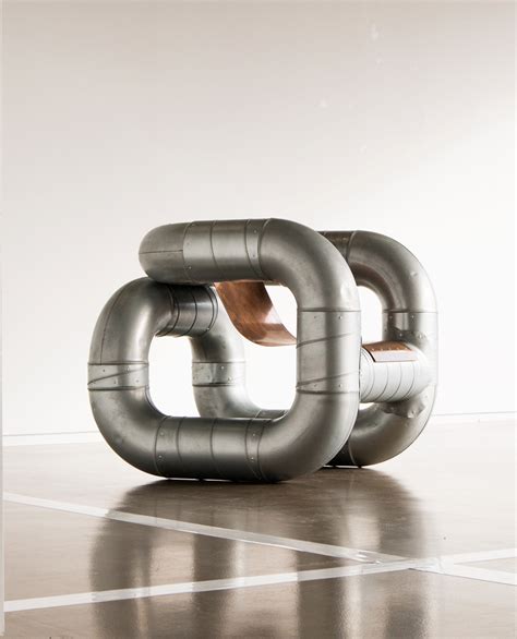 Lucas Muñoz Creates Furniture From Ventilation Pipes And Scrap Metal