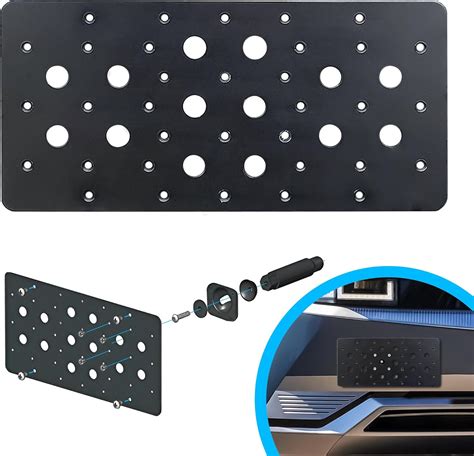 Front Bumper Tow Hook License Plate Mount Bracket For Hyundai Ioniq 5