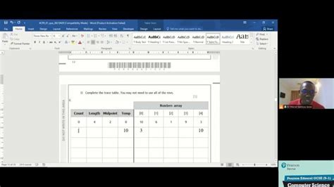 Igcse Computer Science Qstn Trace Table Testing Logical And Critical… Samora Marcel