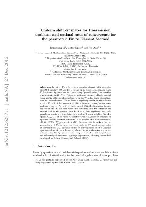 Pdf The Parametric Finite Element Method