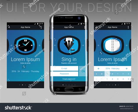 User Interface Design Your Mobile Application Stock Vector Royalty Free Shutterstock