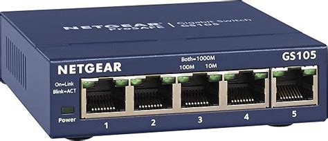 Netgear X Gigabit Ethernet Ports Fast Auto Switching Connection GS AU Blue Network