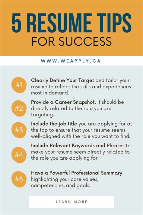 Resume Writing Tips For Success
