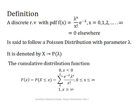 Poisson Distribution Part 1 Ppt