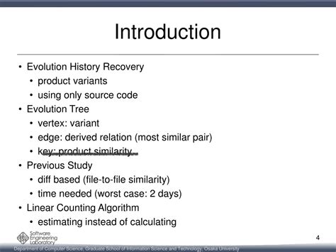 Ppt Extraction Of Evolution History From Software Source Code Using Linear Counting Powerpoint
