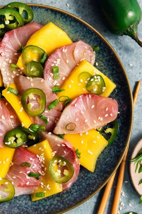 Hamachi Crudo With Mango A Farmgirls Dabbles