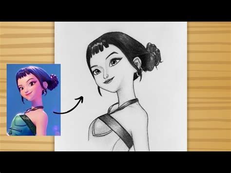 How To Draw Zoey From K Pop Demon Hunters Pencil Sketch Step By