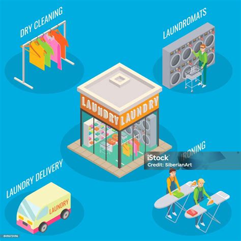 3 차원 Isometric 세탁 서비스 개념 그림을 벡터 등측투영법에 대한 스톡 벡터 아트 및 기타 이미지 등측투영법 빨래 바구니 가사 집안일 Istock