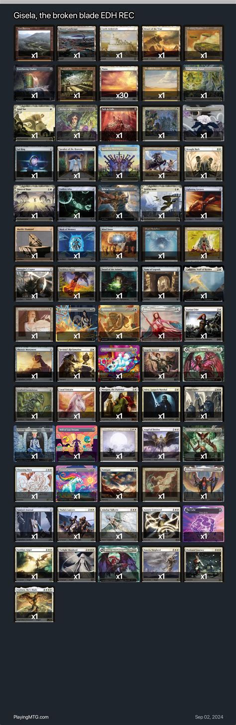 Gisela The Broken Blade Edh Rec Magic The Gathering Deck