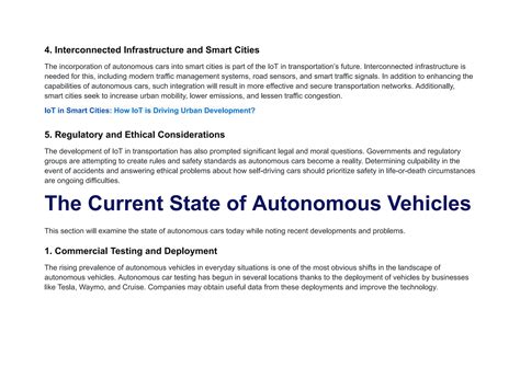 Iot In Transportation Evolution Advancements In Autonomous Vehiclespdf