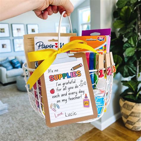 Teacher Appreciation T Tag School Supplies Thank You School T