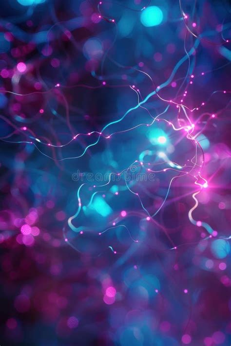 Abstract Glowing Neural Connections Symbolizing Meditation And Mind