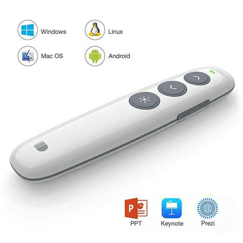 24g Wireless Chargeable Powerpoint Clicker Laser Pointer Remote