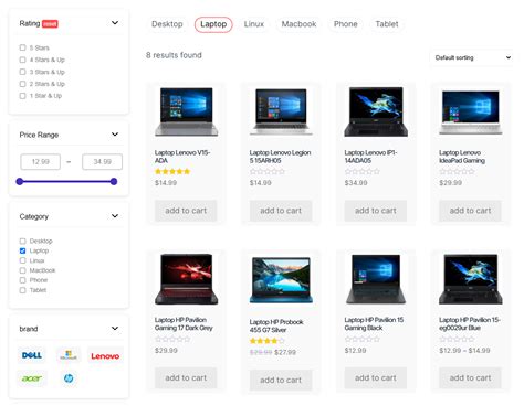 Dynamic Ajax Product Filters For Woocommerce Wordpress Plugin