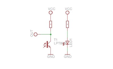 Rangkaian Sensor Garis Photodiode Phototransistor