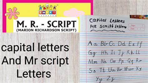 how to write capital letters and mr script letters mr script letters