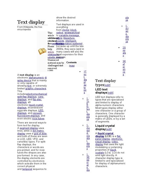 text display pdf display technology computer hardware