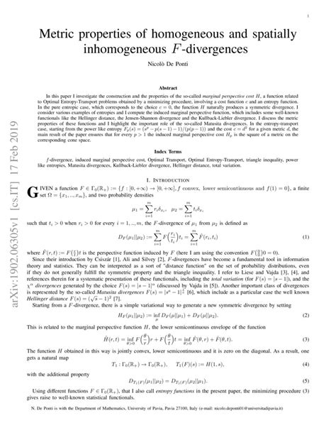 Metric Properties Of Homogeneous And Spatially Inhomogeneous F