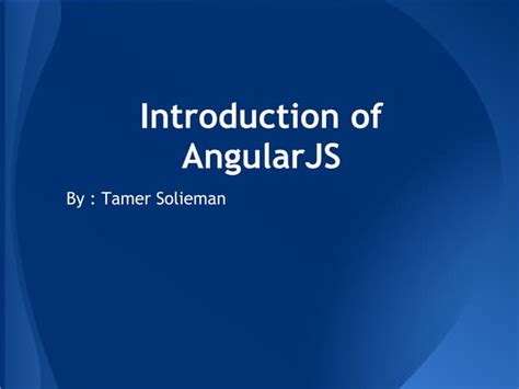 Introduction Of Angular Js Pdf