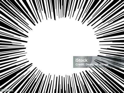 추상 만화 플래시 폭발 방사형 라인 배경 벡터 일러스트레이션 디자인 요소에 대한 스톡 벡터 아트 및 기타 이미지 디자인 요소 만화책 검은색 Istock