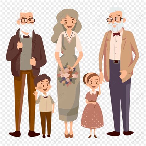 노인 벡터 조부모 만화 클립 아트 부모님 Png 일러스트 무료 다운로드 Lovepik