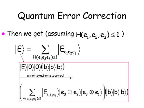 Ppt Quantum Error Correction Powerpoint Presentation Free Download