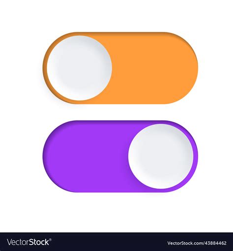Toggle Button Icon Royalty Free Vector Image Vectorstock