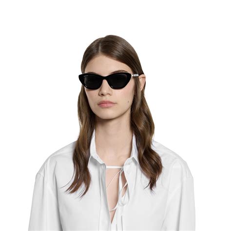 Cat Eye Frame Sunglasses In Black Gucci® Uk