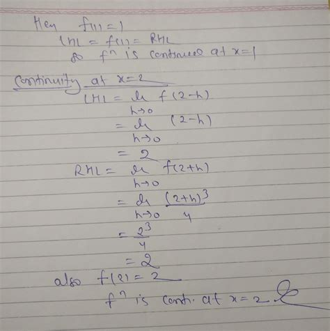 Continuity And Differentiability