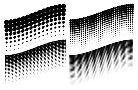 Premium Vector Halftone Dots Wave Backgrounds Collection Templates Using Halftone Dots