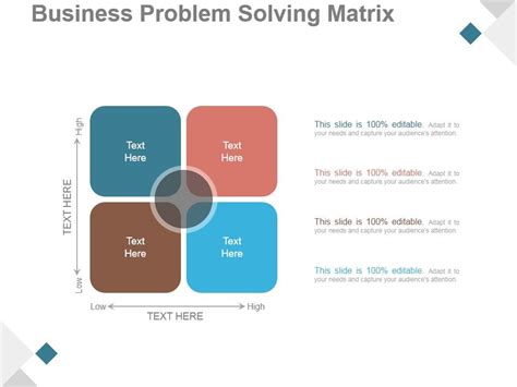 Business Problem Solving Matrix Ppt PowerPoint Presentation Diagrams