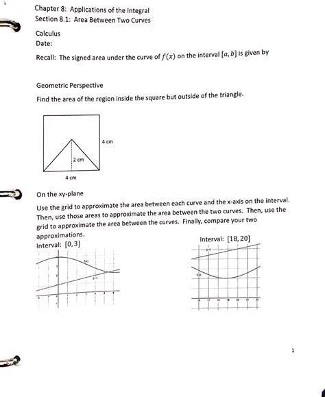 8 1 area between two curves chater 8 appl ications of the integral