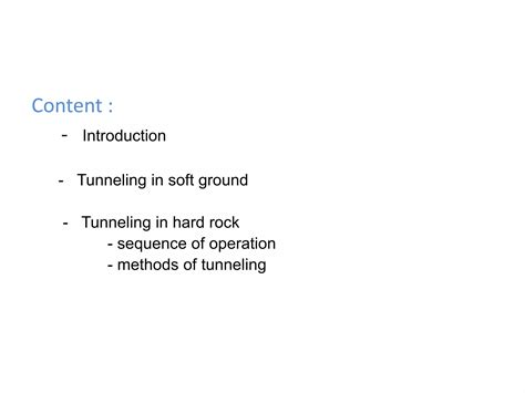 Tunneling In Soft Ground And Hard Rock Pptx