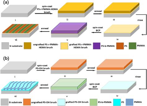 a schematic diagram of the self assembling process flow of