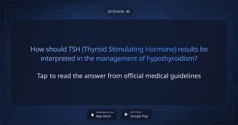 How Should Tsh Thyroid Stimulating Hormone Results Be Interpreted In