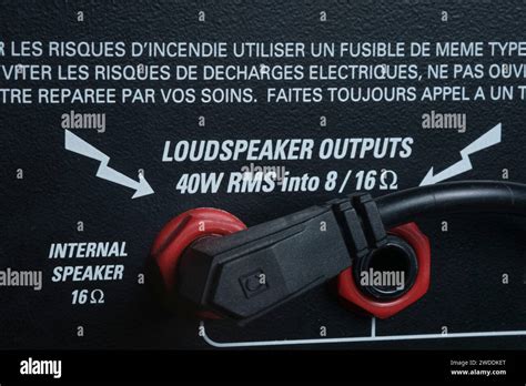 Detail Of Guitar Amplifier Controls Power Speaker Stock Photo Alamy