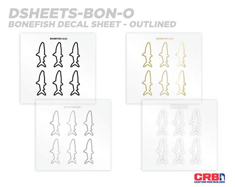 Bonefish Silhouette Rod Decals Peel And Stick