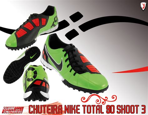 Chuteira Nike Total 90 Shoot 3 Tf Verdepreto E Vermelho Clube Das