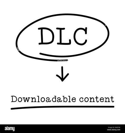 Letter Of Abbreviation Dlc In Circle And Word Downloadable Content On