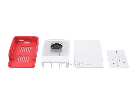 树莓派5代官方原装外壳 带散热风扇 散热器外壳 红白色