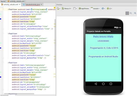 Android Text View Ejemplo Text View Relative Layout Text Fields Proyecto Saludo