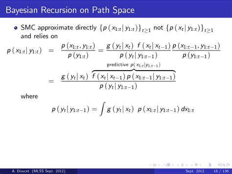 Sequential Monte Carlo Methods For Bayesian Computation Arnaud Doucet MLSS Kyoto Slides
