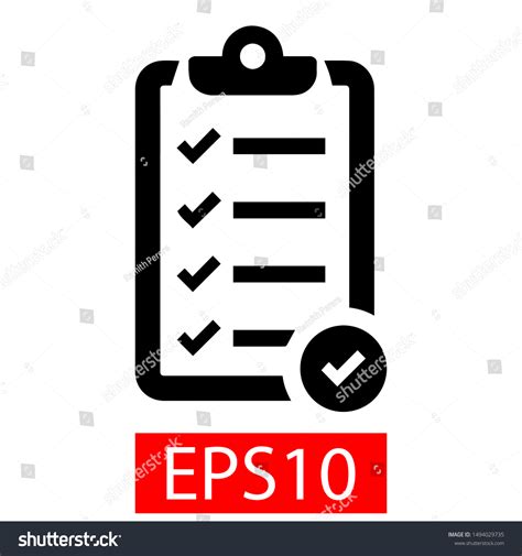 Clipboard Icon Vector Illustration Checkbox Icon Stock Vector Royalty