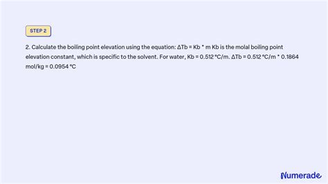 Solved Calculate The Boiling Point Of A Solution Of Sugar Prepared By Dissolving 8 4 G Of