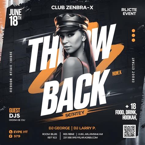 Club Throwback Night Event Featuring Guest Djs And Entertainment Premium Ai Generated Image