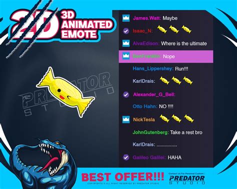 Yellow Candy 3d Animated Emote Emotes Twitch Kick Emote Discord